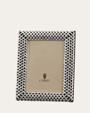 L'Objet Braid Picture Frame, 8" X 10 - Platinum