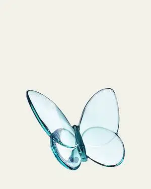 THE MARTHA, BY BACCARAT 2.5" Lucky Crystal Turquoise Butterfly Multi