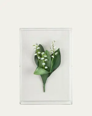 TOMMY MITCHELL Lily Of The Valley May Birth Flower Wall Art - White