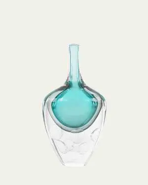 JOHN-RICHARD COLLECTION Azure Art Glass Vase - Teal