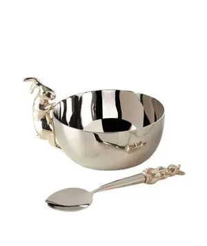 Michael Aram Bunny -plated Cup With Spoon Set - Silver