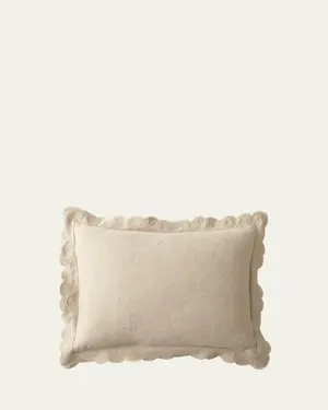 SFERRA Alice European Floral Matelasse Sham - Ivory