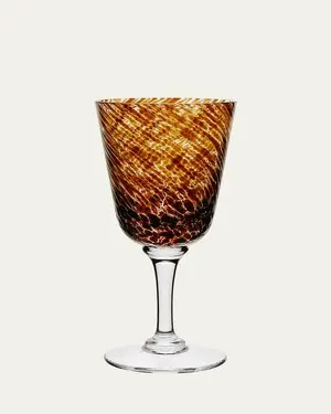 WILLIAM YEOWARD CRYSTAL Vanessa Wine Glass, Tortoise - Brown Pattern