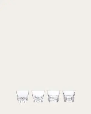 SAINT LOUIS Versailles King Louis Double Old Fashioned Glasses, Set Of 4 - Clear