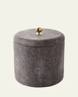 Aerin Faux Shagreen Ice Bucket - Chocolate
