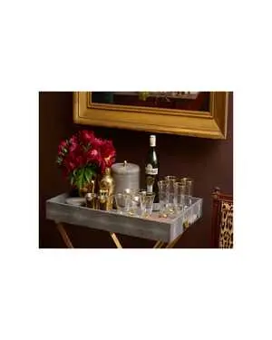 Aerin Faux Shagreen Ice Bucket - Chocolate