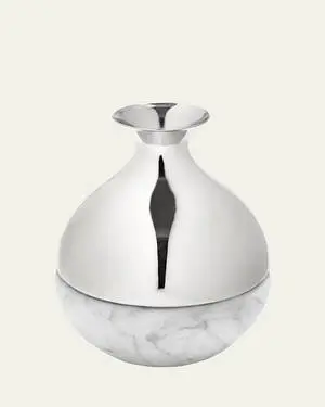 ANNA NEW YORK Dual Bud Vase - Carrara Slvr