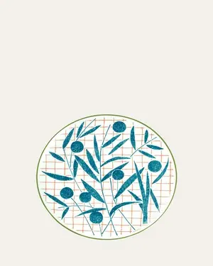 Hermès A Walk In The Garden Dessert Plate - Blue Pattern