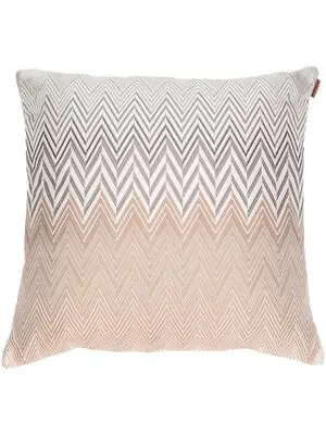 Missoni Zigzag-pattern Feather Down Cushion - Neutrals