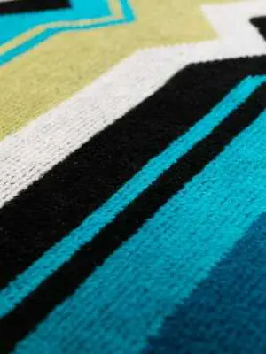 Missoni Zigzag-pattern Cotton Towel - Black