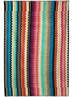 Missoni Zigzag-pattern Cotton Towel - Black