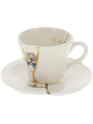 SELETTI Crack Detail Coffee Cup - White