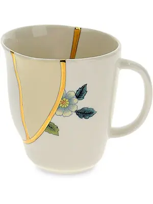 SELETTI Crack Detail Mug - White