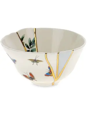 SELETTI Crack Detail Bowl - White