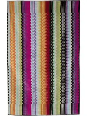 Missoni Zigzag-pattern Cotton Towel - Orange