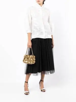 Shiatzy Chen Full-jacquard Stand-up Collar Jacket