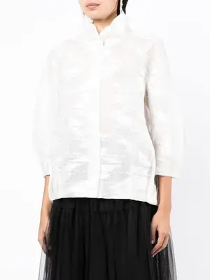 Shiatzy Chen Full-jacquard Stand-up Collar Jacket