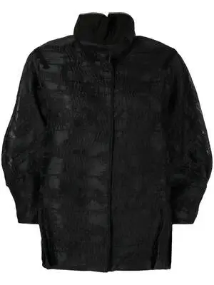 Shiatzy Chen Full Jacquard Stand-up Collar Jacket