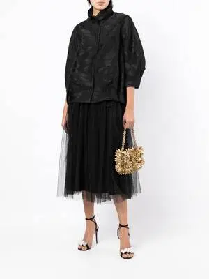 Shiatzy Chen Full Jacquard Stand-up Collar Jacket