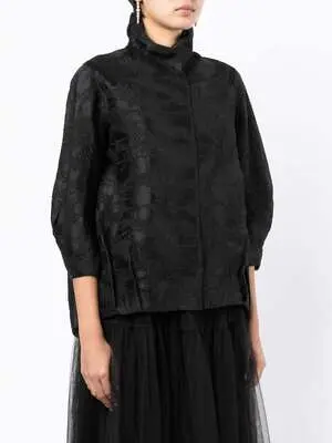 Shiatzy Chen Full Jacquard Stand-up Collar Jacket