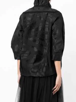 Shiatzy Chen Full Jacquard Stand-up Collar Jacket