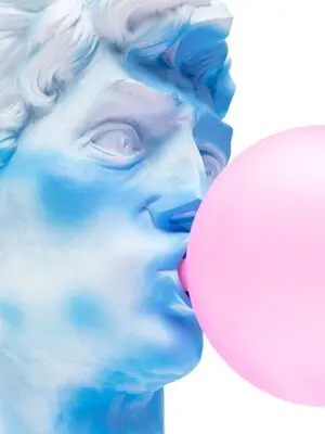 SELETTI Bubble-gum Ceramic Head Sculpture