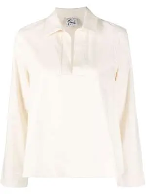 BASERANGE Onda Collared Shirt - Neutrals