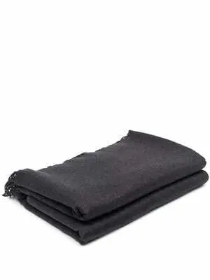 Brunello Cucinelli Fringed Silk Throw - Grey