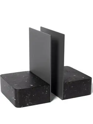 SALVATORI Pietra Set Of 2 Bookends - Black