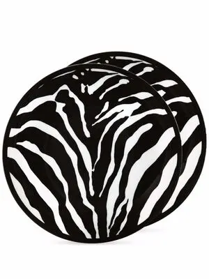 Dolce & Gabbana Zebra-print Porcelain Soup Plates