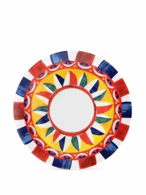 Dolce & Gabbana Carretto-print Porcelain Bread Plates