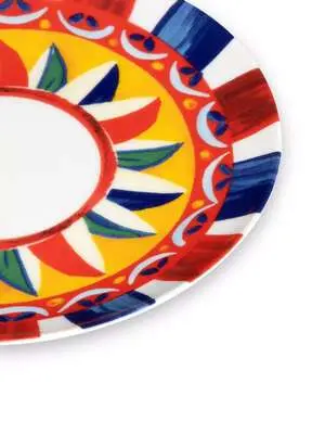 Dolce & Gabbana Carretto-print Porcelain Bread Plates