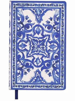 Dolce & Gabbana Small Mediterraneo-print Ruled Notebook