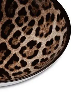 Dolce & Gabbana Leopard-print Porcelain Soup Plates