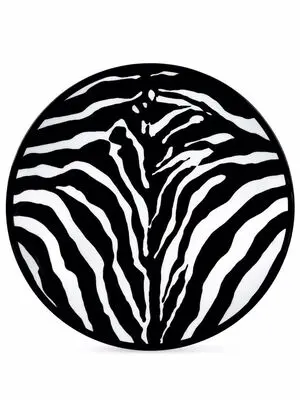 Dolce & Gabbana Zebra-print Porcelain Dinner Plates - White