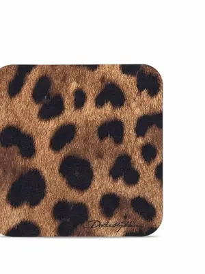 Dolce & Gabbana Leopard-motif Paper Coasters