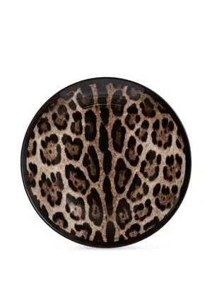 Dolce & Gabbana Leopard-print Porcelain Dessert Plates