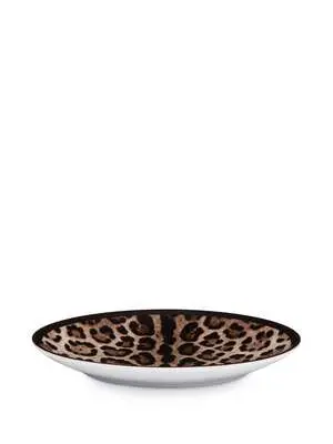 Dolce & Gabbana Leopard-print Porcelain Dessert Plates