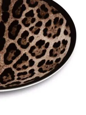 Dolce & Gabbana Leopard-print Porcelain Dessert Plates