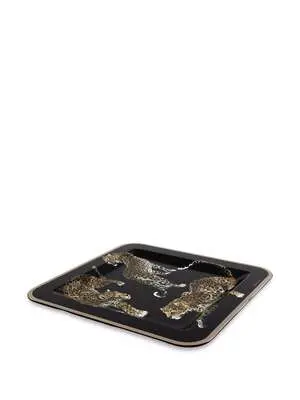 Dolce & Gabbana Medium Leopard-print Wood Tray