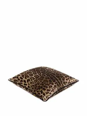 Dolce & Gabbana Medium Leopardo-print Velvet Cushion