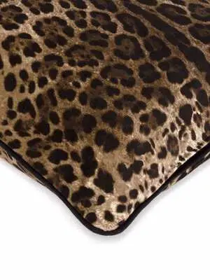 Dolce & Gabbana Medium Leopardo-print Velvet Cushion