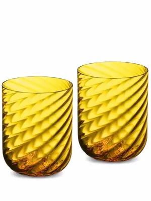 Dolce & Gabbana Hand-blown Murano Water Glasses - Yellow