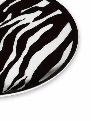 Dolce & Gabbana Zebra-print Porcelain Dessert Plates