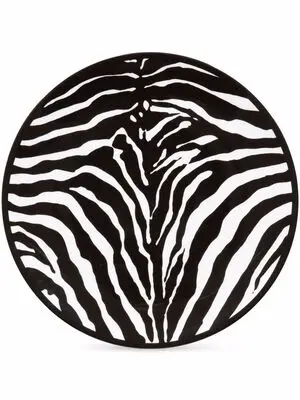Dolce & Gabbana Zebra-print Porcelain Charger Plate - White
