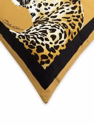 Dolce & Gabbana Medium Leopardo-print Duchesse Cotton Cushion