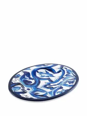 Dolce & Gabbana Mediterraneo-print Wooden Tray - White