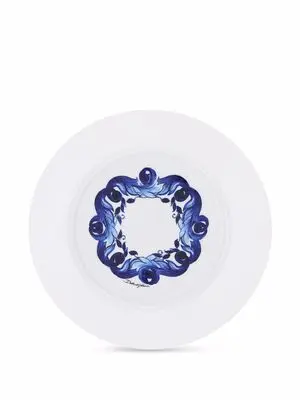 Dolce & Gabbana Blu Mediterraneo-print Porcelain Dinner Plates
