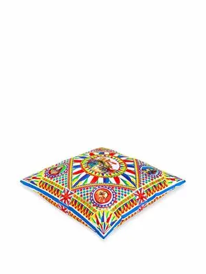 Dolce & Gabbana Medium Carretto-print Duchesse Cotton Cushion
