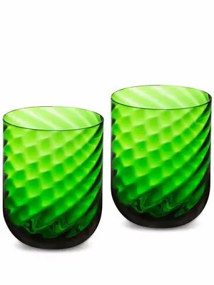 Dolce & Gabbana Hand-blown Murano Water Glasses - Green
